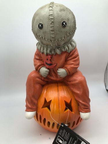 Spirit Halloween Trick r Treat Sam Pumpkin Statue LED LIGHT UP 15 ...