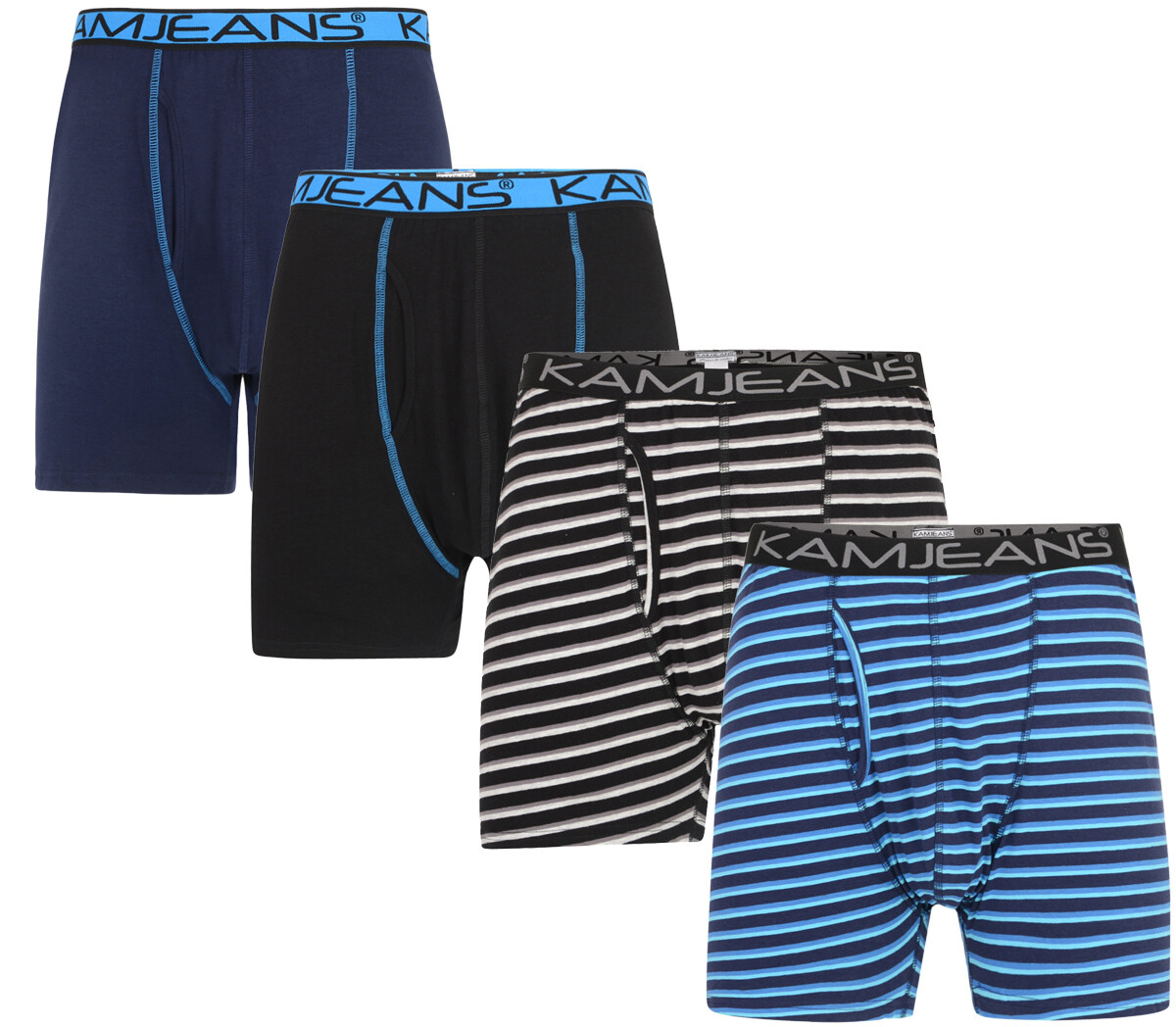 Mens KAM BIG SIZE 2 Pack Boxer Shorts Cotton Mix Underwear Classic 2XL ...