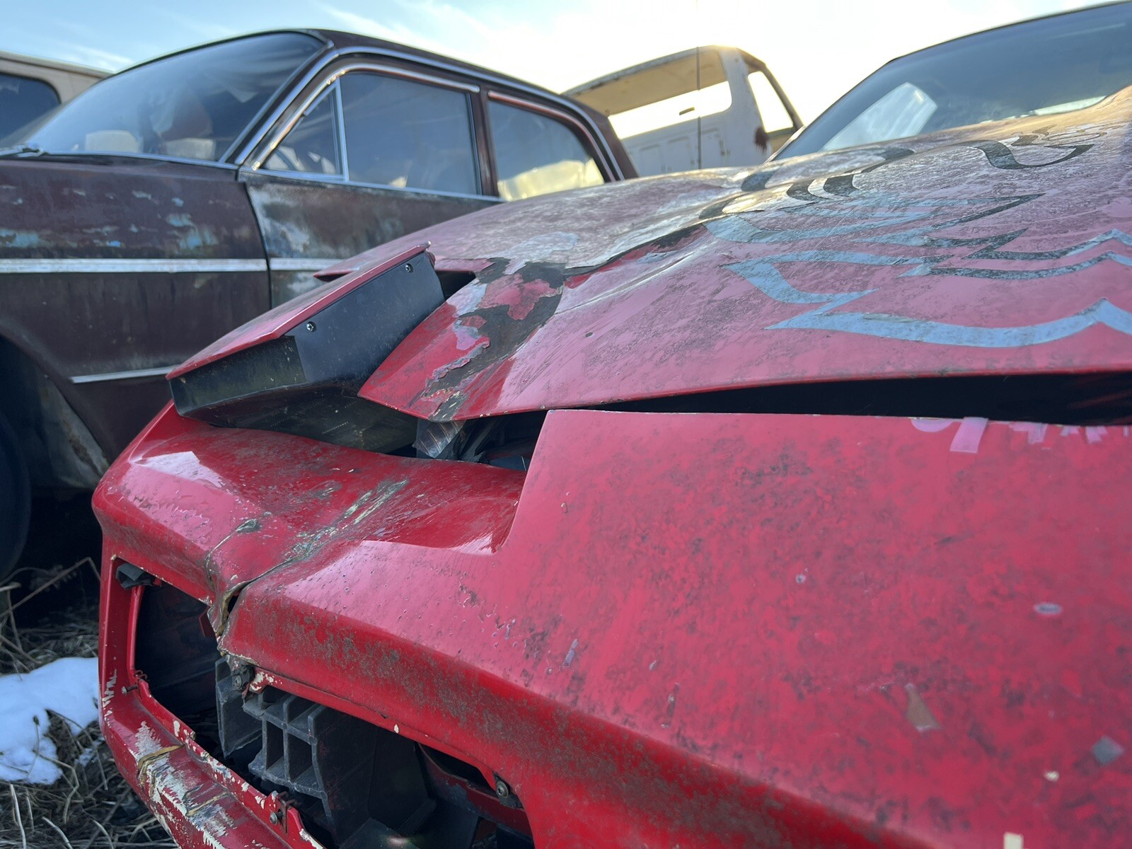 1982 - 1992 Pontiac Firebird Trans Am Hood Red w/ Dome / Hood Scoop | eBay