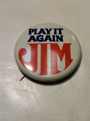 Play It Again Jim - Jim Thompson Button Pin 1.5" Inches Diameter Red ...