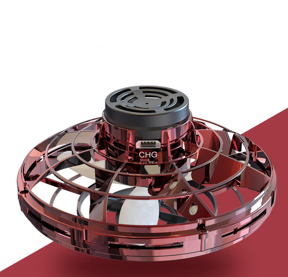 Mini Fingertip Gyro Interactive Decompression Toy Drone LED UFO Type ...