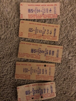 Hants & Dorset Setright Bus Ticket - Return | eBay UK