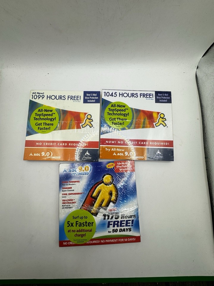 Lot of 20+ Vintage AOL Internet CDs – 500–1175 Hours Free – Rare Promo ...