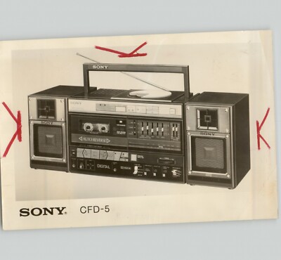 SONY CFD-5 Cassette Player BOOMBOX 1985 Vintage Press Photo - PHOTO ...