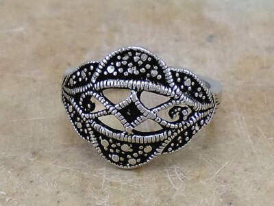 EXOTIC .925 STERLING SILVER FILIGREE SWIRL RING size 6 style# r2123 | eBay