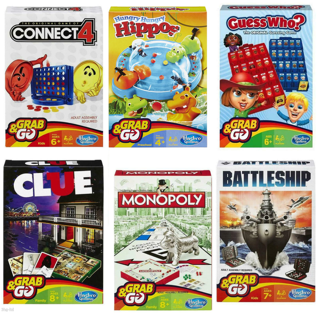 NEW HASBRO GRAB GO GAMES CLASSIC TRAVEL HOLIDAY PORTABLE BOARD ON THE new-hasbro-grab-go-games-classic-travel-holiday-portable-board-on-the