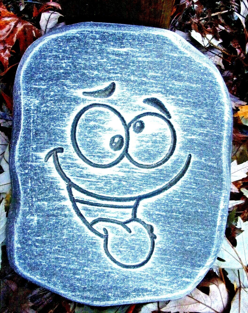 Funny face emoji mold concrete plaster reusable casting mould 9" x 7" x ...