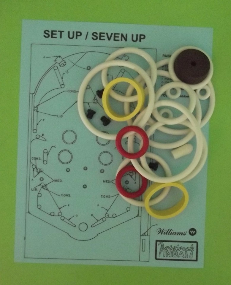 1969 Williams Set Up / Seven Up Pinball Machine Maintenance Tune Up Kit ...