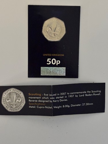 2019 Scouts 50p Coin BUNC on Change Change Checker Card | eBay UK