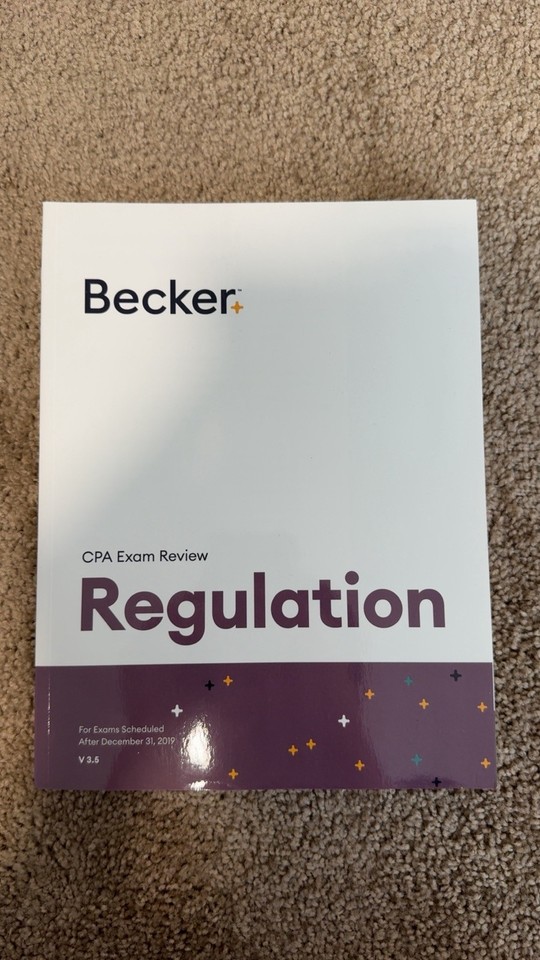 Becker CPA Exam Review V 3.5 Regulation Textbook and Final Review Set ...