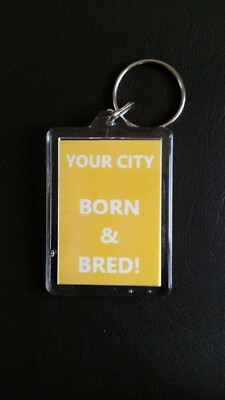 newcastle born and bred Double Sided Large Keyring Key Ring Fob Chain ...