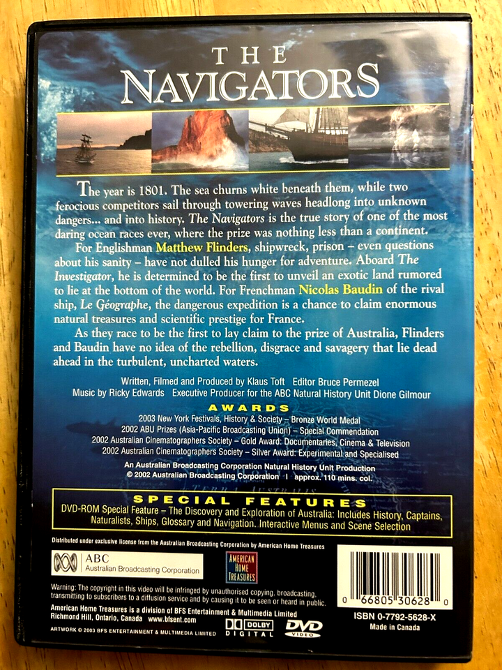 The Navigators (DVD 2003 Documentary VG) Matthew Flinders, Nicolas Baudin | eBay
