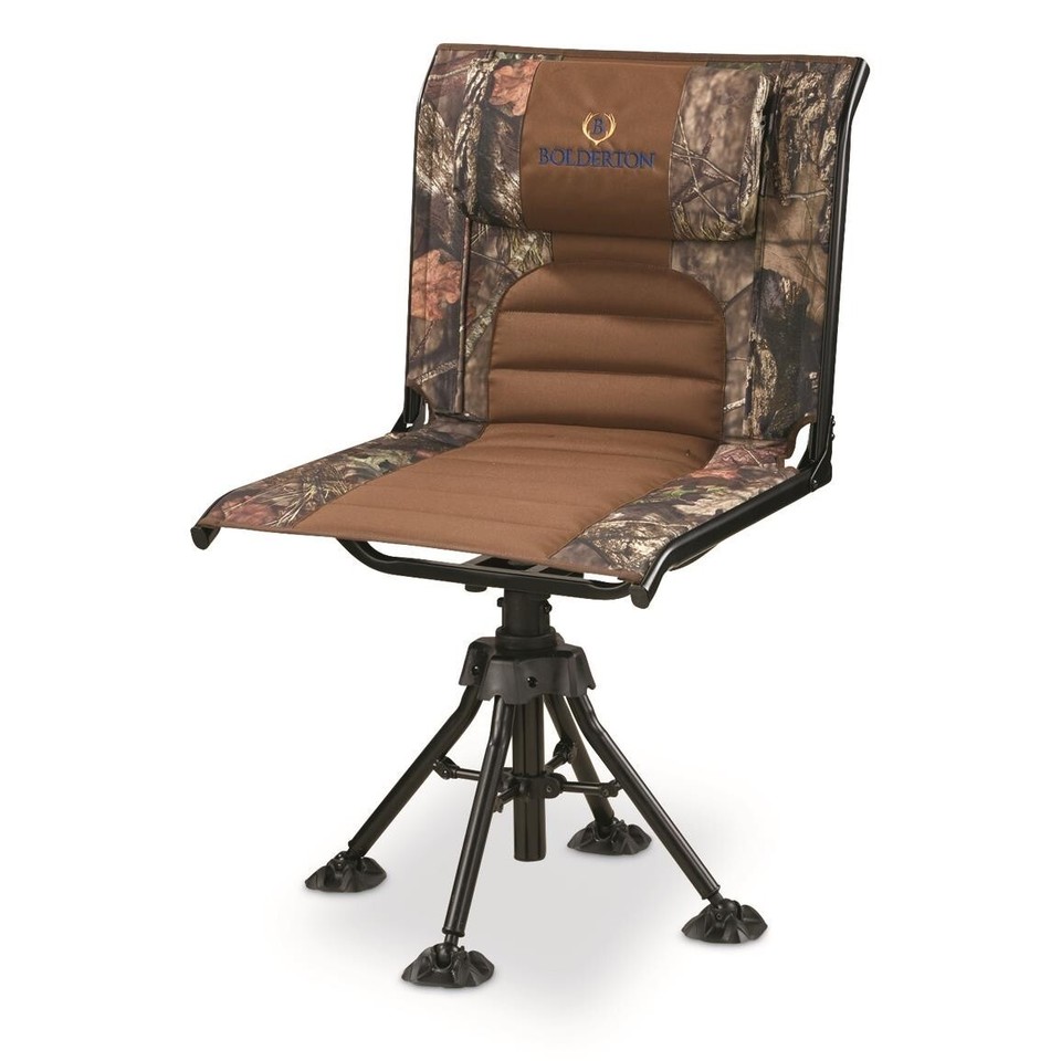 Hunting Blind Chair w/ Swivel Seat Rotating Folding Padded Camo Outdoor ...