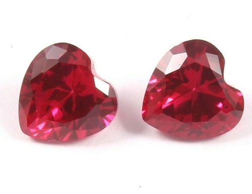 6x6 MM- AAA Quality Mozambique Red Ruby Loose Heart Shape Gemstone Cut ...