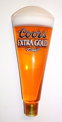 Coors Extra Gold Draft Acrylic BEER GLASS Tap Handle Knob for the MAN ...