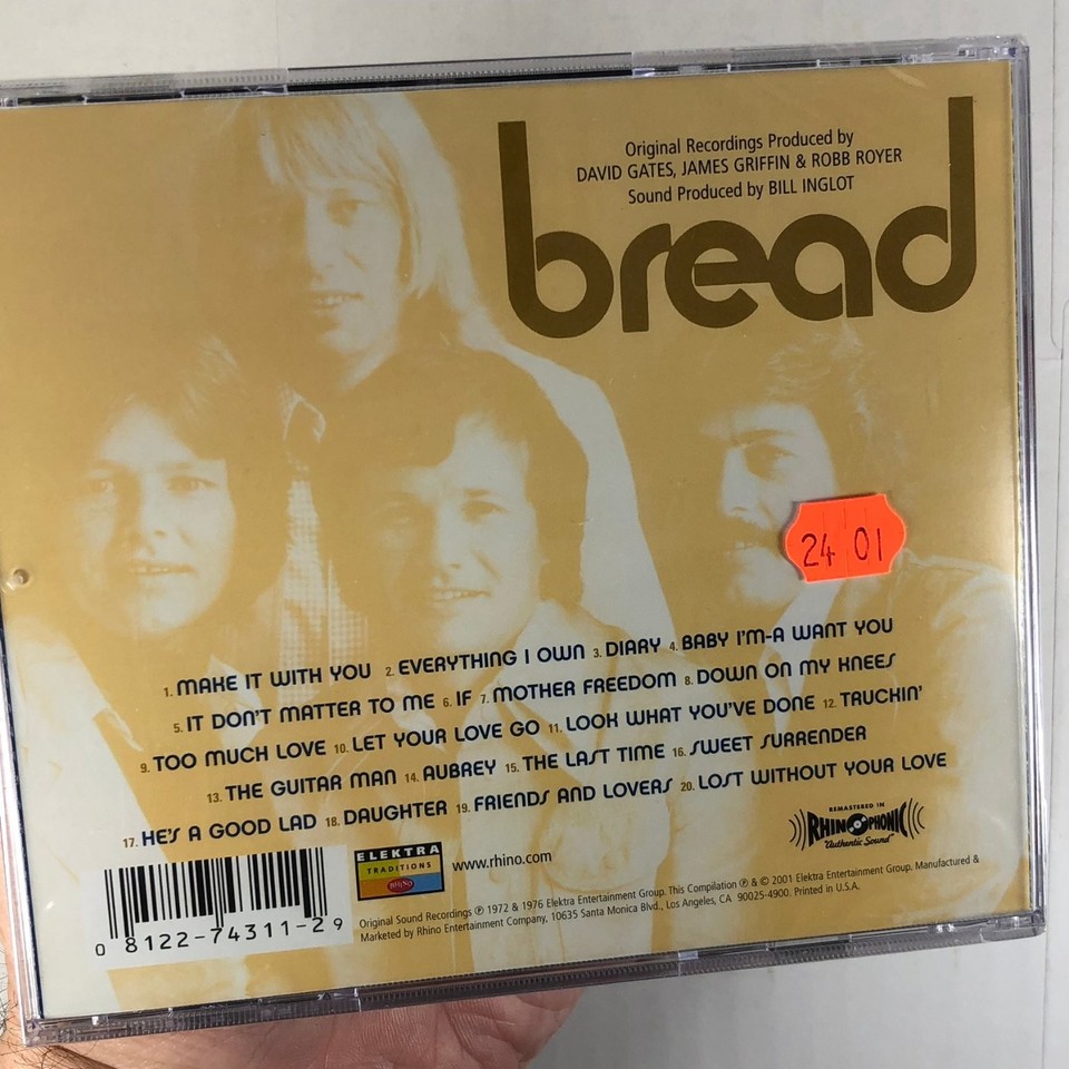 Bread - The Best of Bread CD 2001 Remastered Soft Rock Elektra Sealed ...