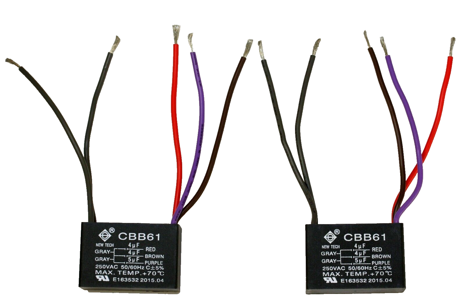 NewTech CEILING FAN CAPACITOR CBB61 4uf+4uf+5uf 5WIRE QTY 2 | eBay