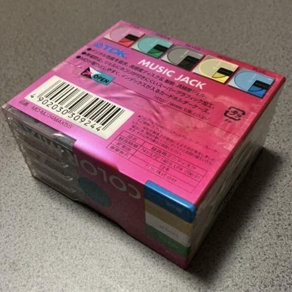 MiniDisc MD TDK MJ Music Jack MIX Color 74 min 5 pack Unopen MD ...