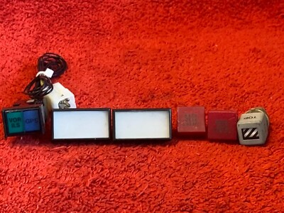 LOT OF 6 AIRCRAFT ANNUNCIATOR PANEL LIGHTS WARN GEAR VOR/ILS/GPS BLANK ...