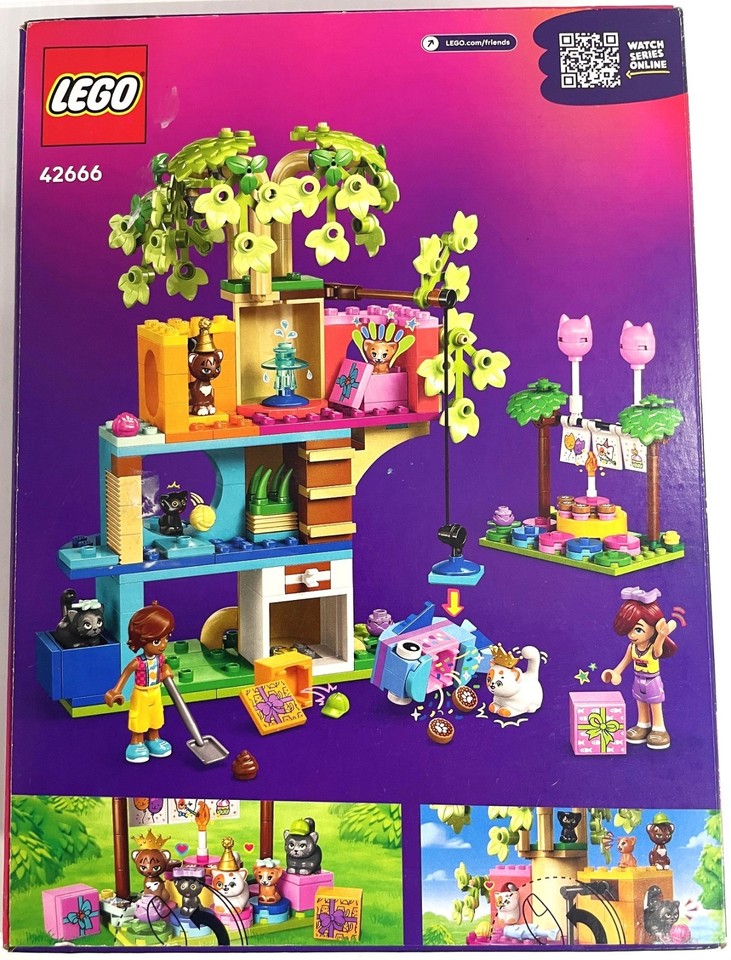 LEGO Friends Cat Birthday Party & Tree House Building Kit Toy | eBay