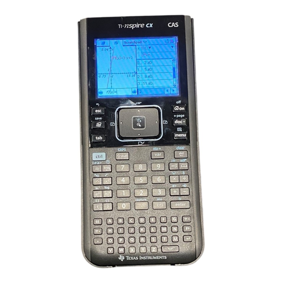 Texas Instruments TI-Nspire CX CAS Graphing Calculator Tested W/ Cable ...