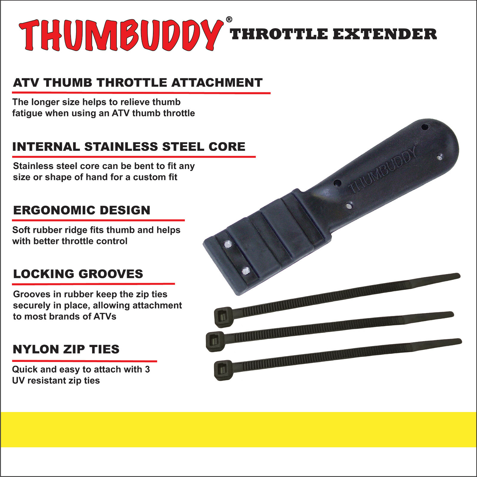THUMBUDDY® ATV THUMB THROTTLE EXTENDER COMFORT THUMB ASSIST - FREE ...