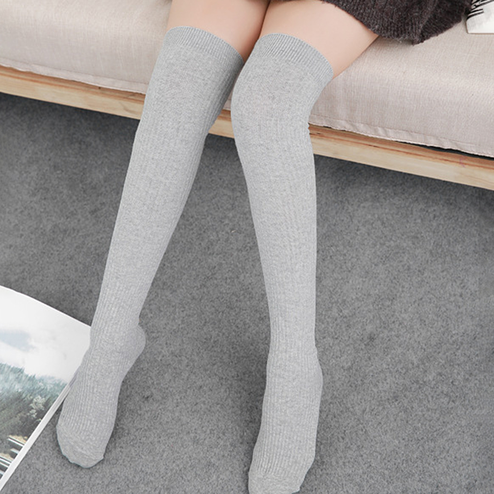 1 Pair Lady Stockings Comfortable Daily Wear Lady Spring Autumn Over ...