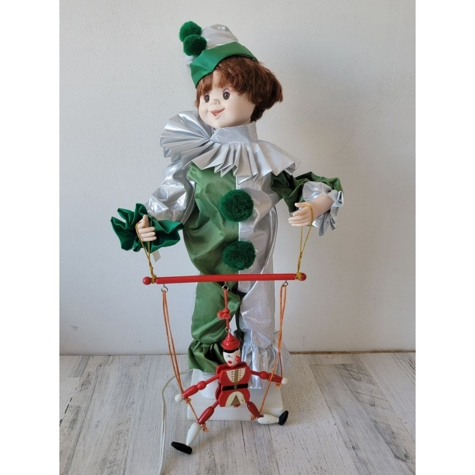 Telco marionette clown elf puppet animated motionette Xmas | eBay