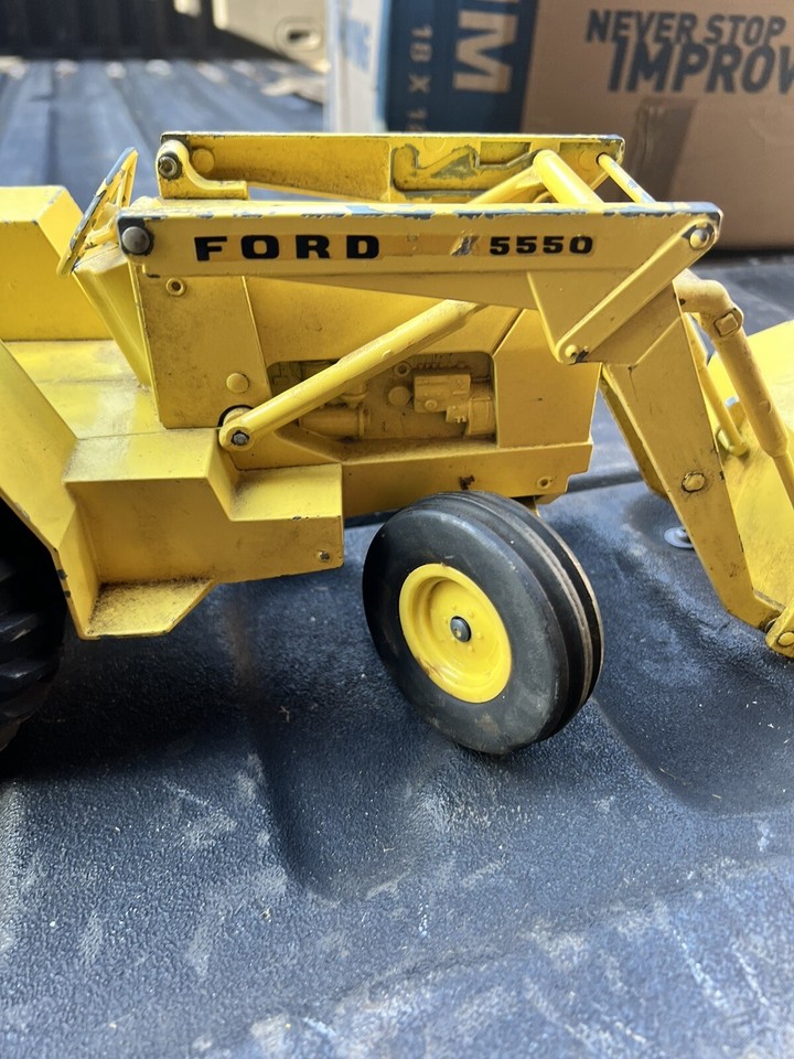 vintage Ertl Ford 5550 Tractor Backhoe Loader 1/12 Scale Diecast ...