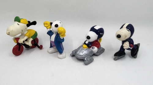 Peanuts Snoopy Olympics PVC Figures Boxing Skating Cyclist Bobsled Lot ...