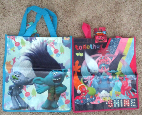 Dreamworks Trolls movie tote bags 13-1/4"x15-1/2"x6" w/tags 100% ...