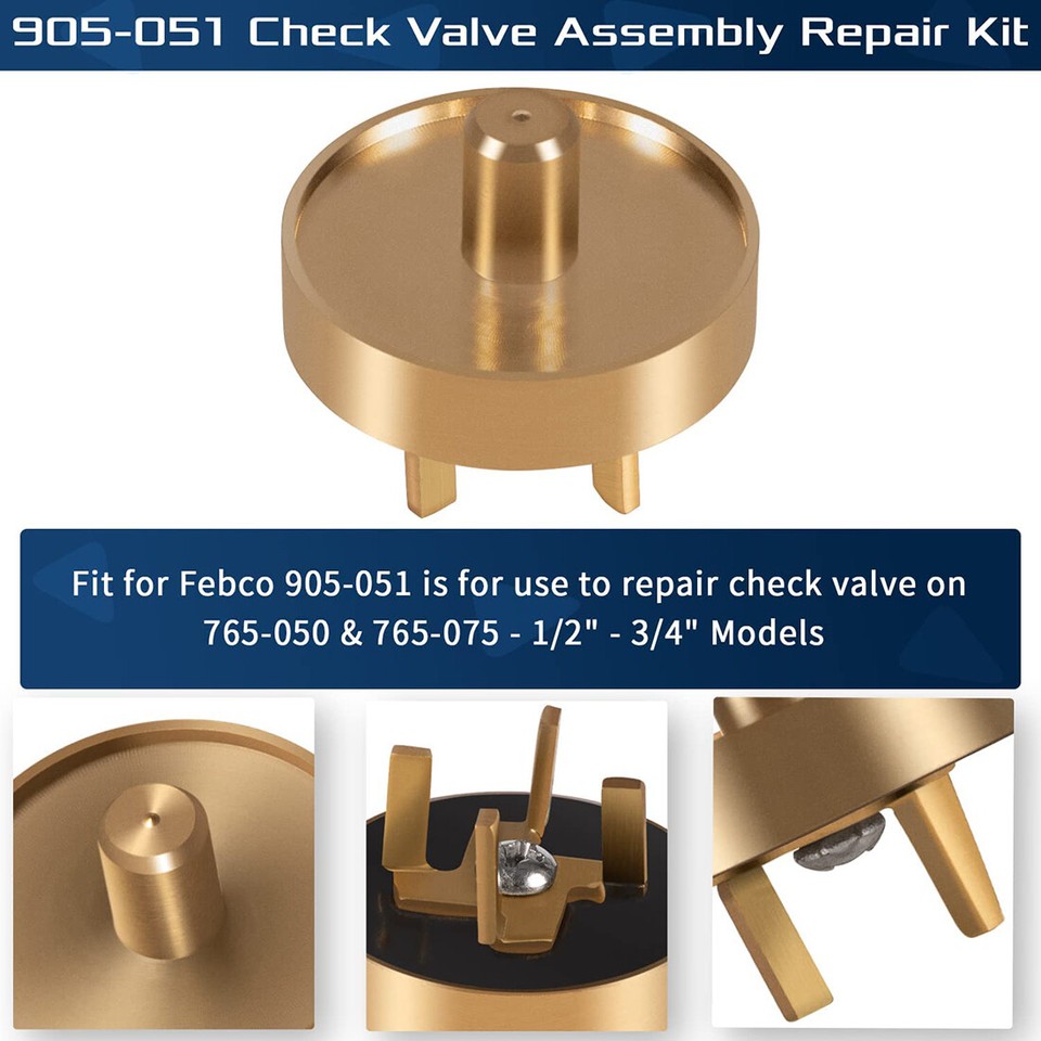 for Febco 905-052, 905-051, 765 Check Valve Assembly Repair Kit 1/2 and ...