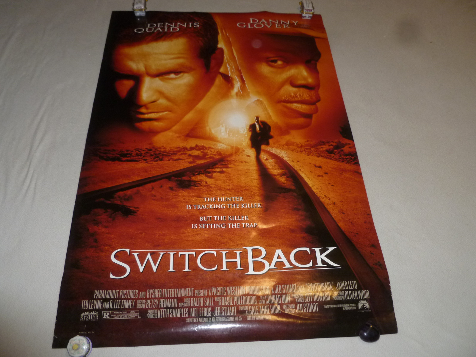 MOVIE POSTER 2 SIDED SWITCHBACK DENNIS QUAID DANNY GLOVER 27 X 40 ...