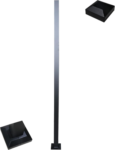 Aluminum Fence Post 2X2 Inches Black with Power Coated - 5.58' High ...