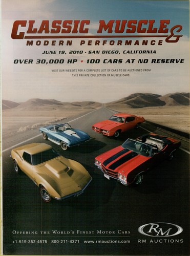 2010 RM Auctions Classic Muscle San Diego Corvette Chevelle GTO VINTAGE ...