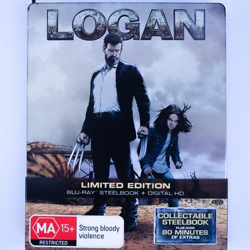 Logan (Blu-ray, 2017) Action Sci-Fi Drama Hugh Jackman Patrick Stewart Steelbook | eBay