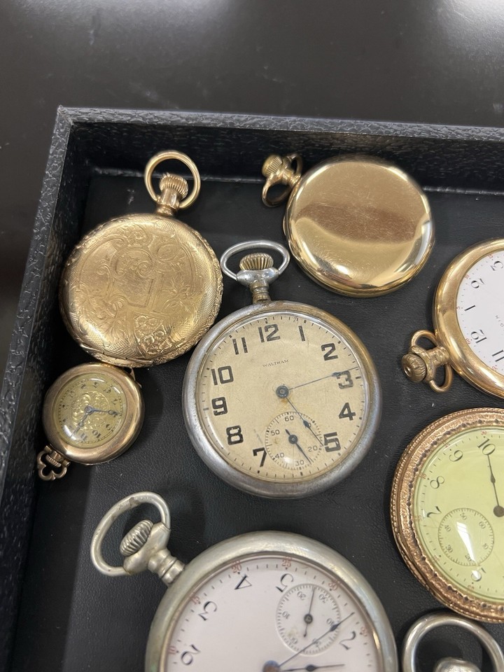 VINTAGE POCKET WATCH LOT - 26 WATCHES - GF, Solid Silver, Nickel - FOR ...
