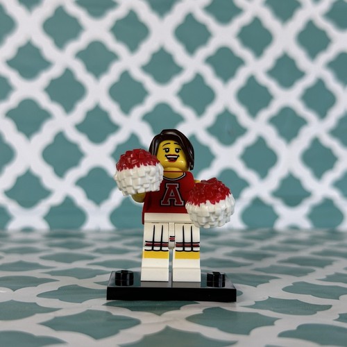Lego Minifigure Series 8 Red Cheerleader Complete W Baseplate 8833 CMF ...