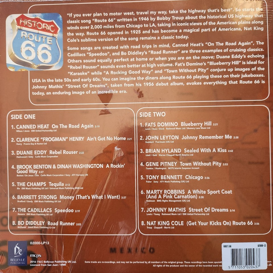 ROUTE 66 - Various Artists NEW Sealed 12"/30cm Vinyl LP 02000-13 Made ...