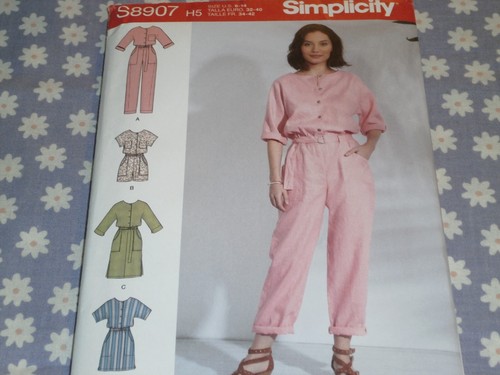 SIMPLICITY 8907 MISSES JUMPSUIT ROMPER & DRESS IN 2 LENGTHS PATTERN UNCUT- 6-14 | eBay