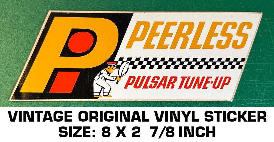 PEERLESS PULSAR TUNE-UP - VINTAGE ORIGINAL VINYL DECAL STICKER ...