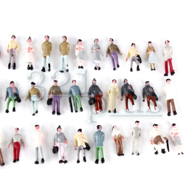 100 pcs. 1:160 Scale Figures Scale Model Figure Painted Sitting ...