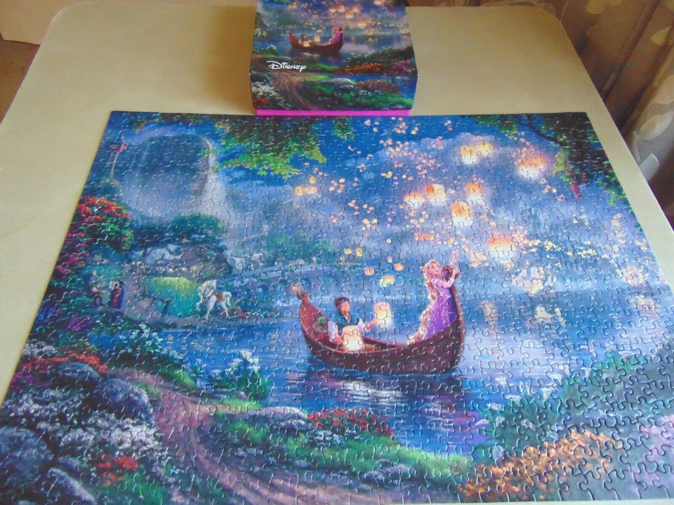 Disney: Thomas Kinkade Jigsaw Puzzle 750 Piece -Tangled - Complete | eBay