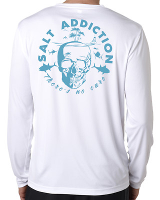 Salt Addiction t shirt long sleeve microfiber Ocean pirate fishing uv ...