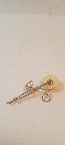 Vintage 4 Winard 12K yellow gold filled carved rose flower floral ...