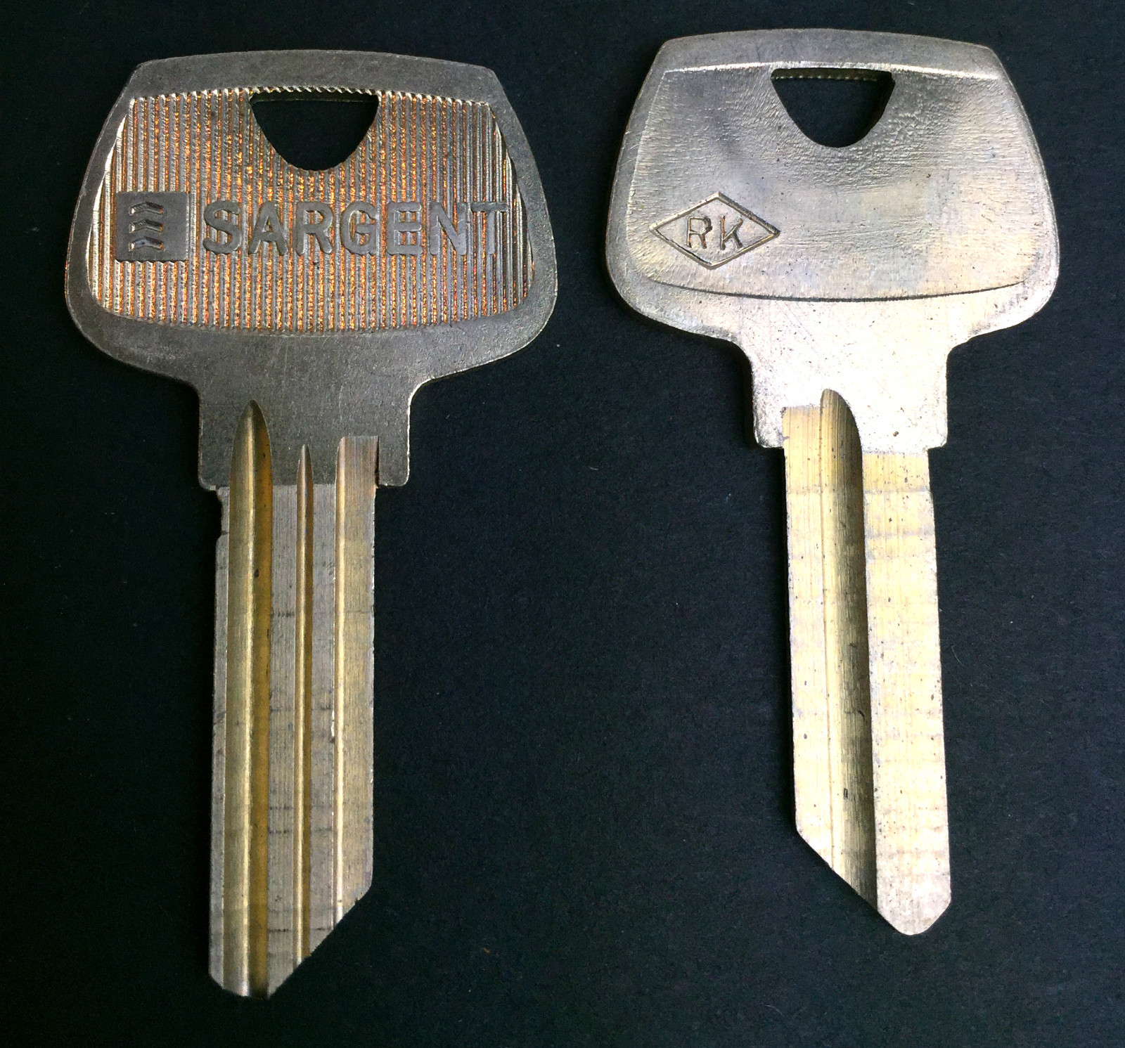 VTG Lot of 2 Sargent RK Metal Key Blanks Uncut Keys Made USA | eBay