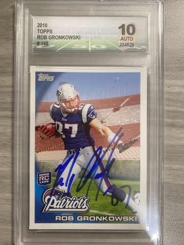 2010 Topps Rob Gronkowski Rookie Card RC #148 New England Patriots ...