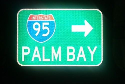 PALM BAY Interstate 95 Florida route road sign 18"x12", Orlando ...