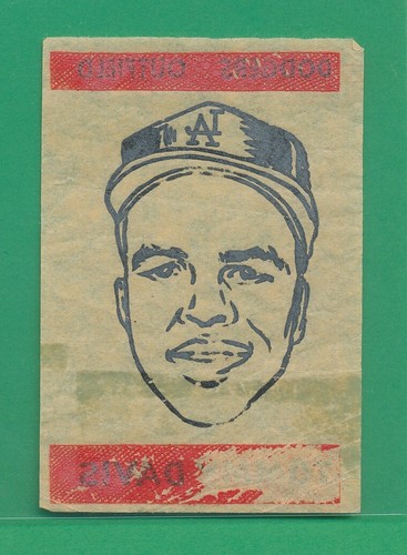 POOR TOMMY DAVIS TATTOO 1965 TOPPS TRANSFERS XFER VINTAGE RUB-OFF MLB ...