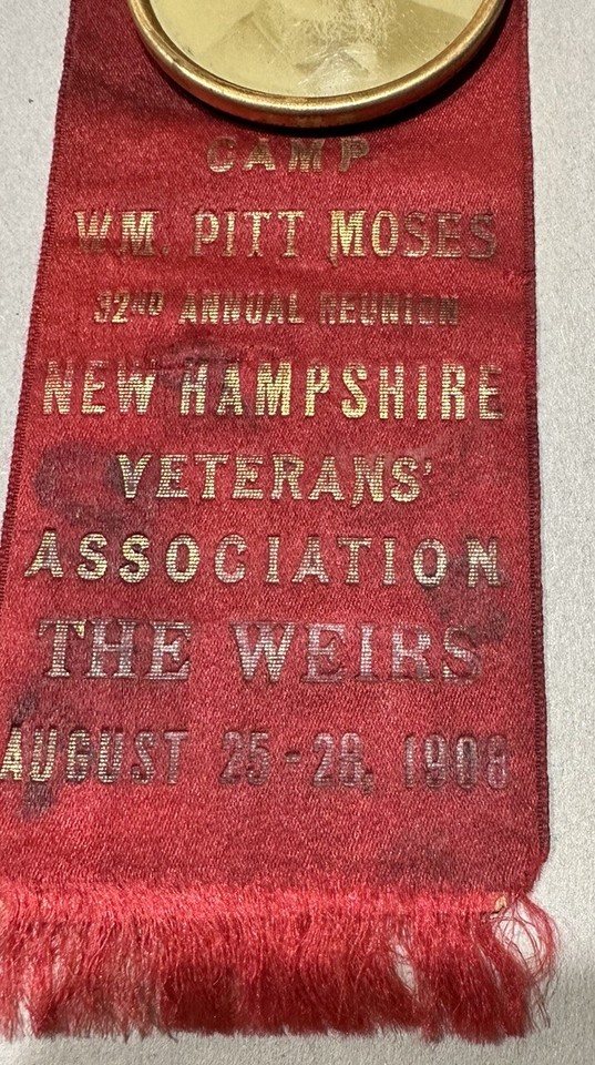 Camp Wm Pitt Moses 32nd New Hampshire Veterans Association Medal Ribbon ...